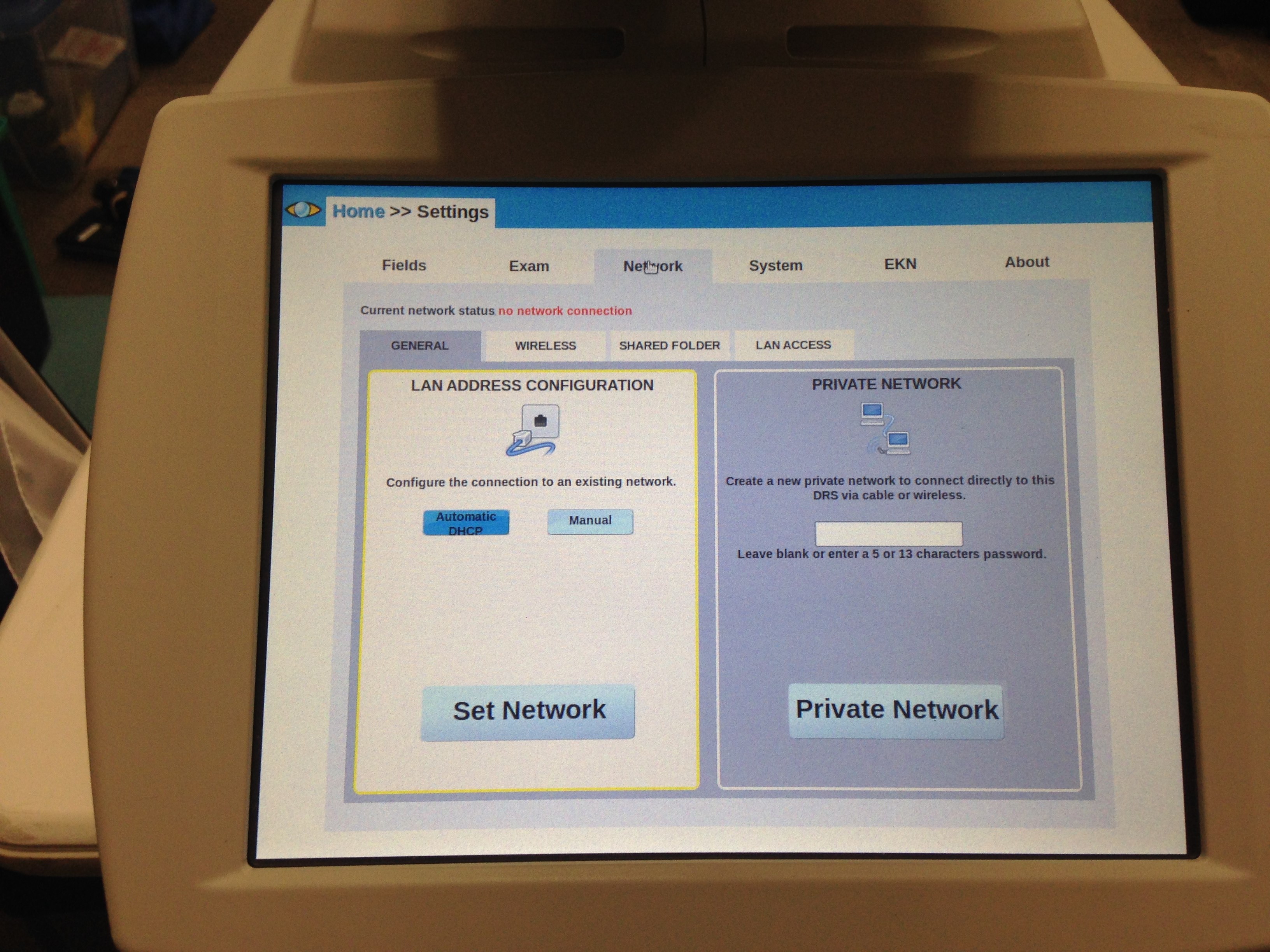 Default Settings for DRS Camera – IRIS